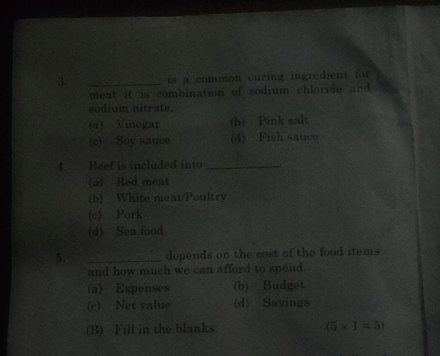 3 is a common curing ingredient for meat it | StudyX
