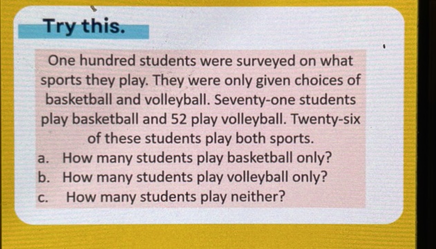 Try this One hundred students were surveyed | StudyX