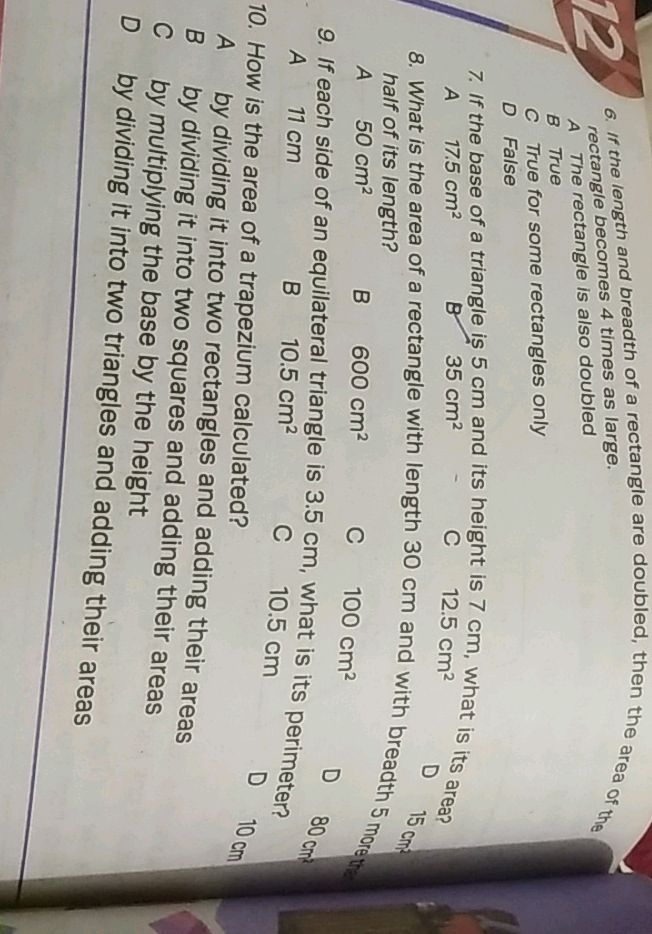6 If the length and breadth of a rectangle | StudyX