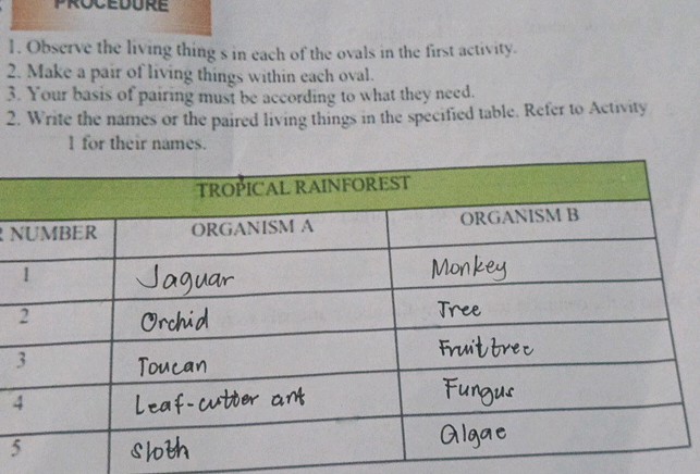 1 Observe the living things in each of the | StudyX