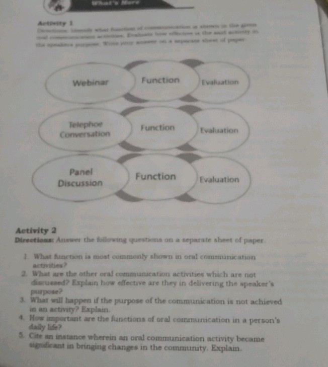 Activity 1 Directions Identify what | StudyX