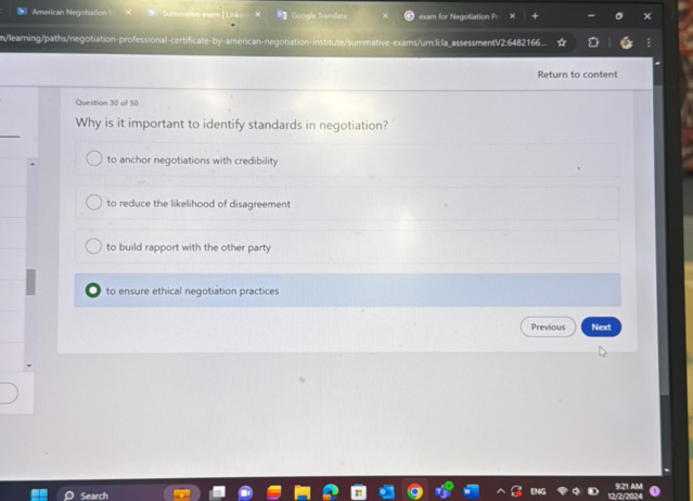 Why is it important to identify standards in | StudyX