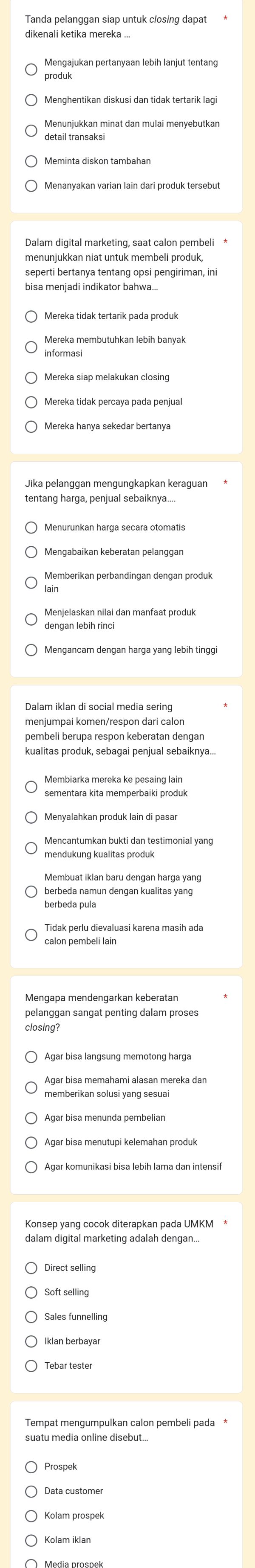 Tanda pelanggan siap untuk closing dapat | StudyX