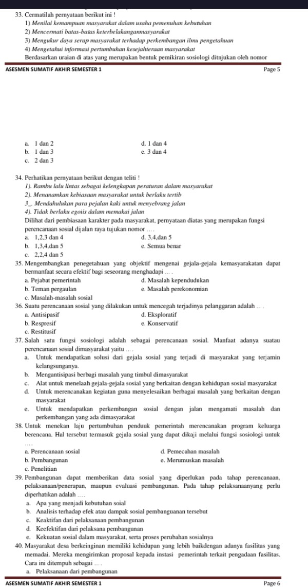 33 Cermatilah pernyataan berikut ini 1) | StudyX