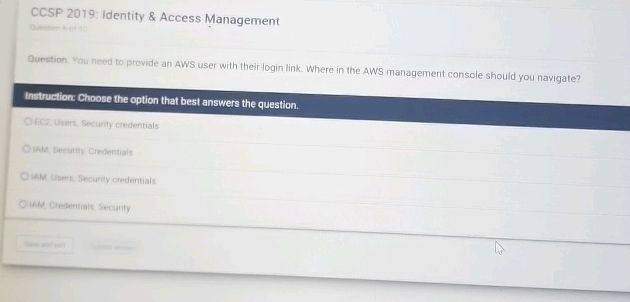 CCSP 2019 Identity Access Management | StudyX