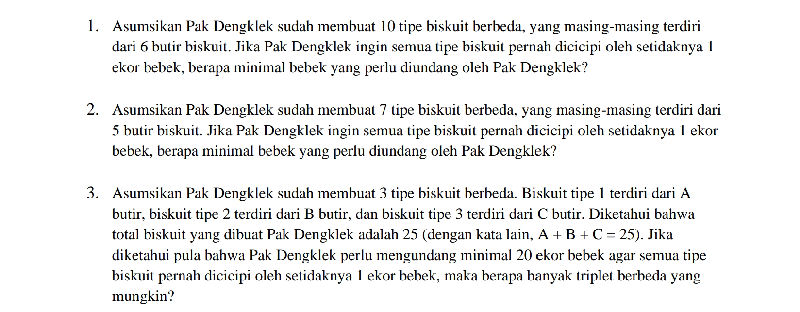 1 Asumsikan Pak Dengklek sudah membuat 10 | StudyX