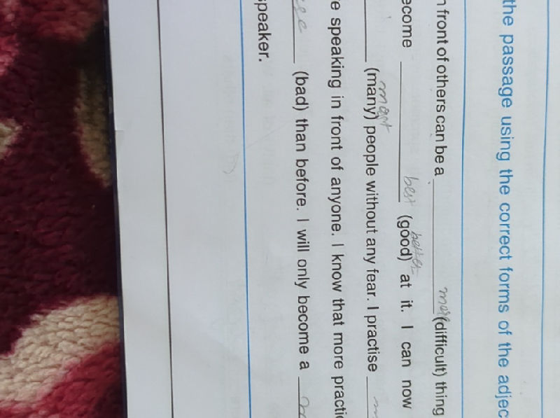 Fill in the blanks with the correct forms of | StudyX