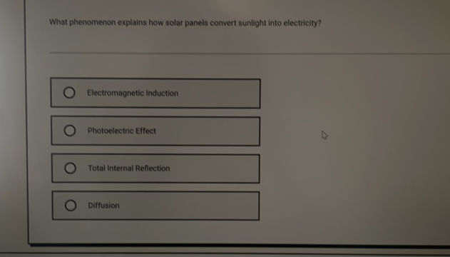 What phenomenon explains how solar panels | StudyX