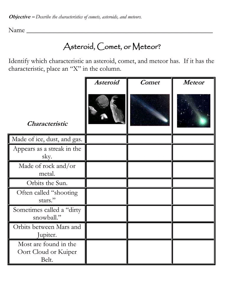 Objective - Describe the characteristics of | StudyX