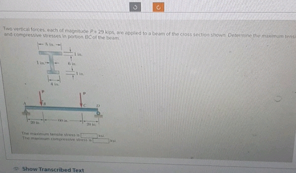 Two vertical forces each of magnitude P = 29 | StudyX
