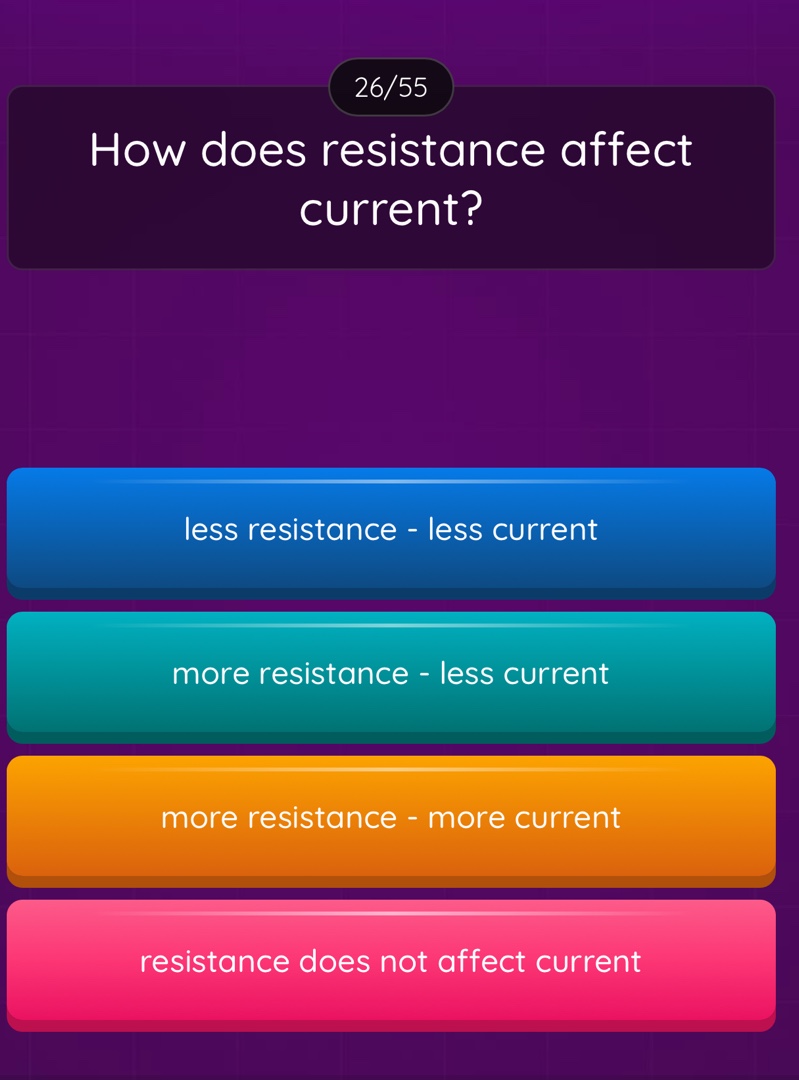 How does resistance affect current less | StudyX