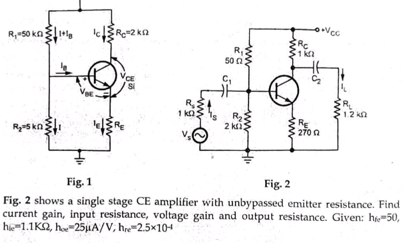 Fig 2 shows a single stage CE amplifier with | StudyX