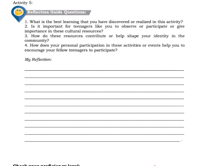 Activity 5 Reflection Guide Questions 1 What | StudyX