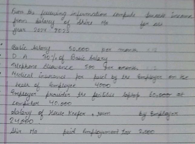 From the following information compute | StudyX