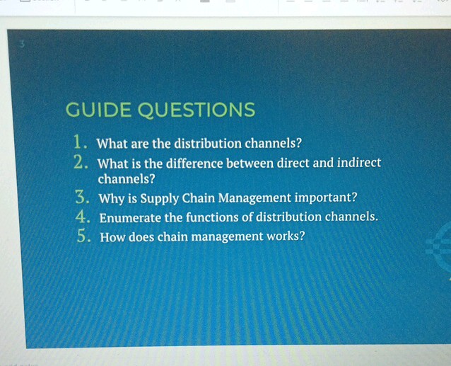 GUIDE QUESTIONS 1 What are the distribution | StudyX
