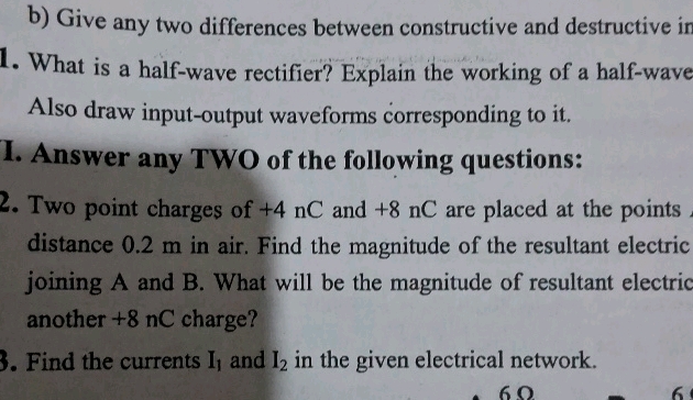 b) Give any two differences between | StudyX