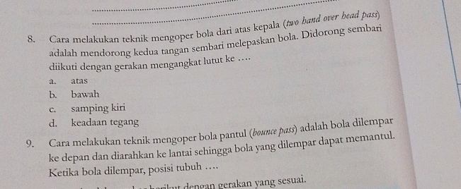 8 Cara melakukan teknik mengoper bola dari | StudyX