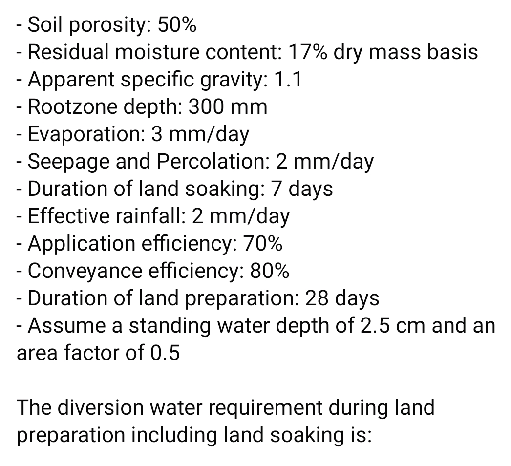 Soil porosity 50 - Residual moisture content
