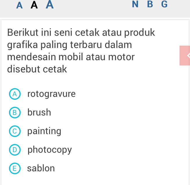Berikut ini seni cetak atau produk grafika | StudyX