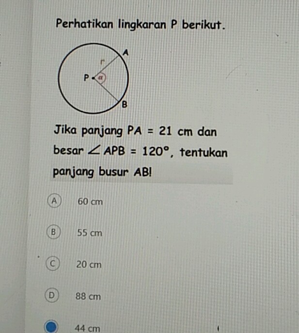 Perhatikan lingkaran P berikut Gambar | StudyX