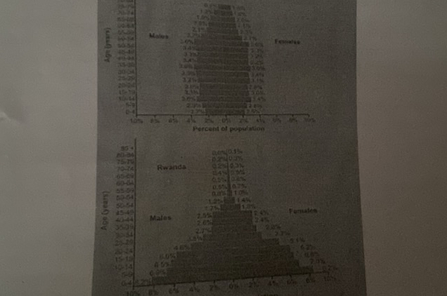 The image contains two population pyramids | StudyX