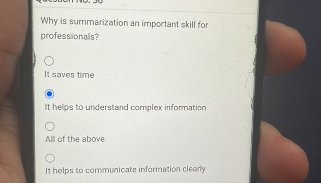 Why is summarization an important skill for | StudyX