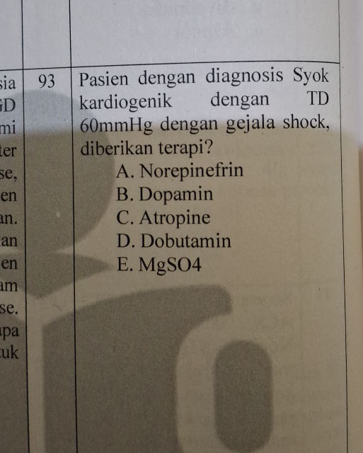 Pasien dengan diagnosis Syok kardiogenik | StudyX