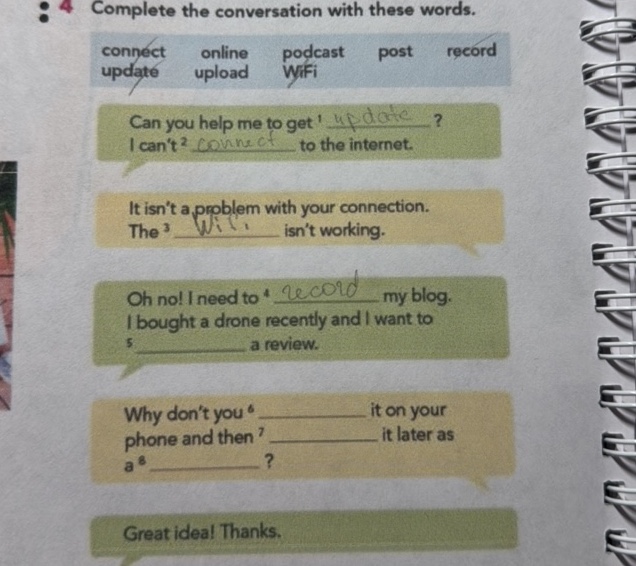 4 Complete the conversation with these words | StudyX