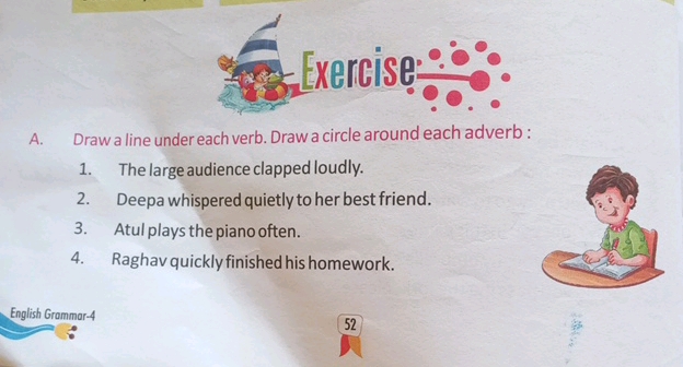 Exercise Draw a line under each verb Draw a | StudyX