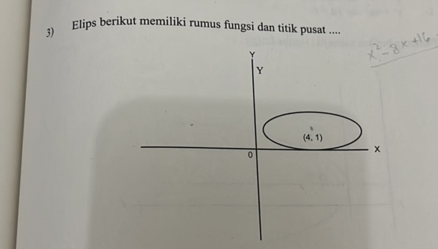 Elips berikut memiliki rumus fungsi dan | StudyX