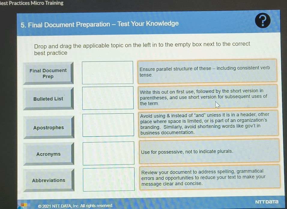 Drop and drag the applicable topic on the | StudyX