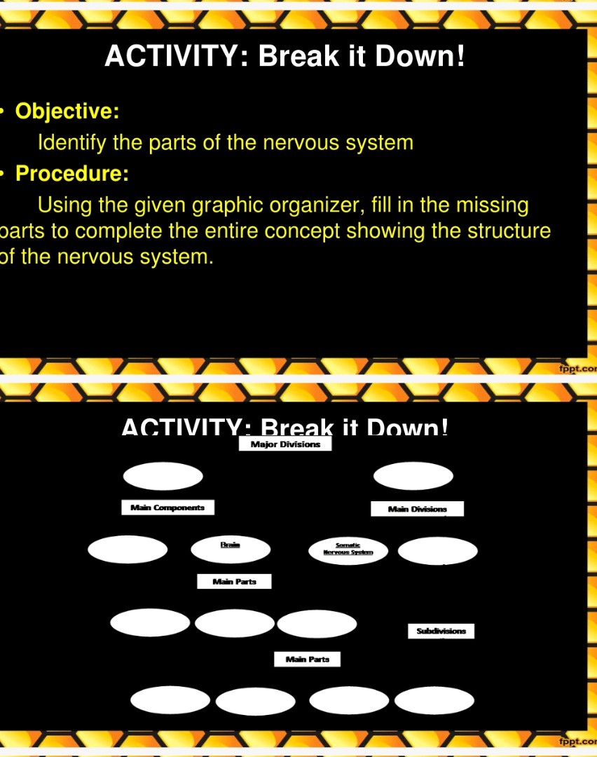 ACTIVITY Break it Down - Objective Identify
