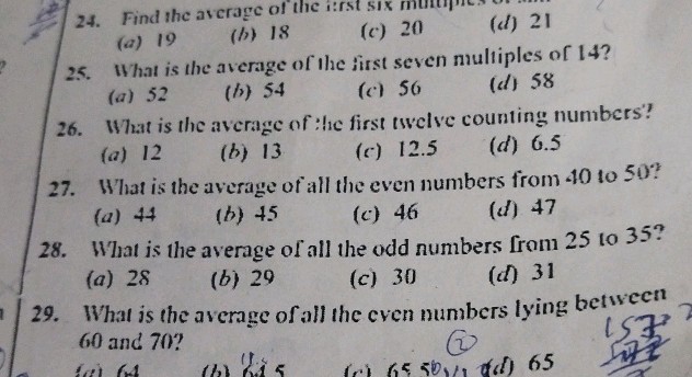 24 Find the average of the first six | StudyX