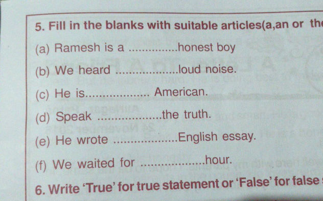 5 Fill in the blanks with suitable | StudyX