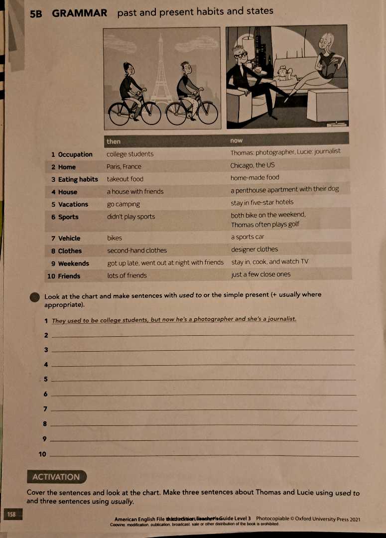 Look at the chart and make sentences with | StudyX