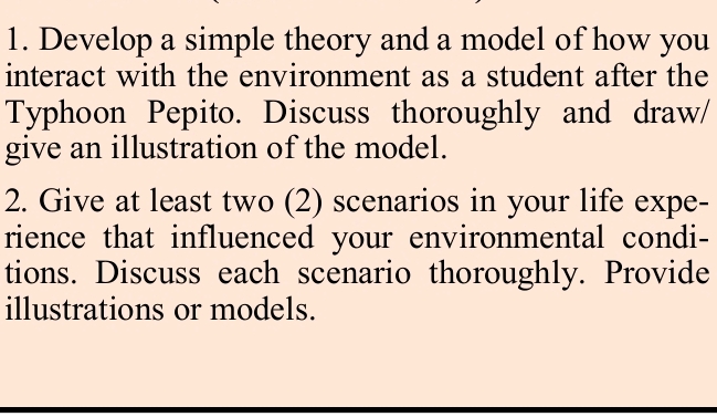 1 Develop a simple theory and a model of how | StudyX