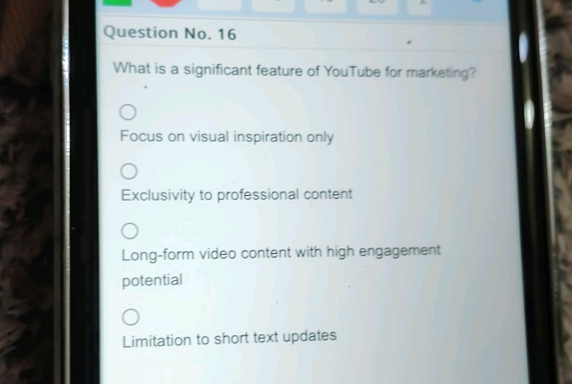 Question No 16 What is a significant feature | StudyX