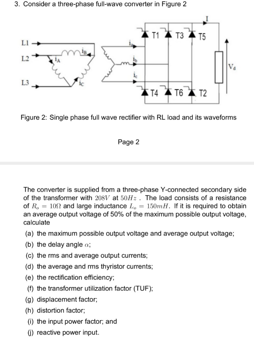 3 Consider a three-phase full-wave converter | StudyX