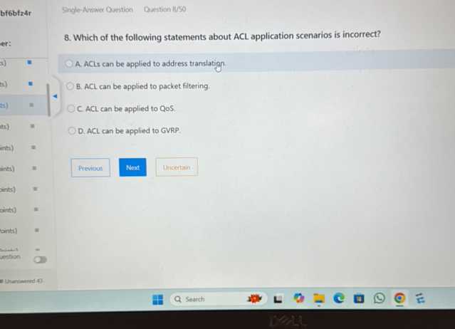 8 Which of the following statements about | StudyX