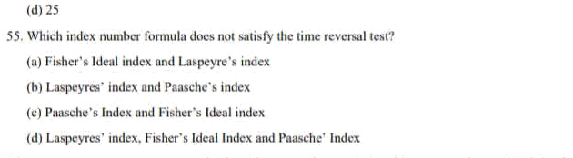 55 Which index number formula does not | StudyX