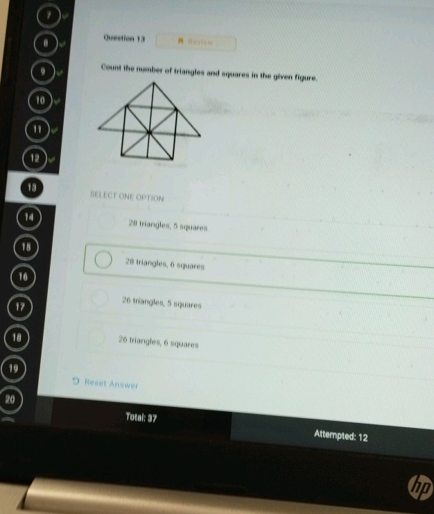 Question 13 Review Count the number of | StudyX