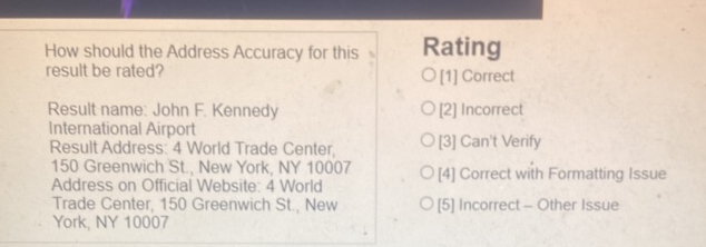 How should the Address Accuracy for this