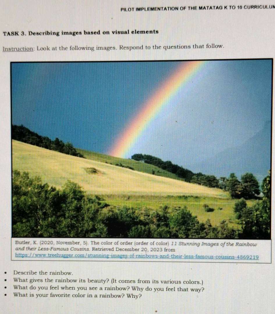 TASK 3 Describing images based on visual | StudyX