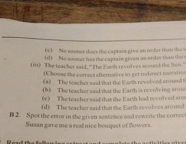 c No sooner does the captain give an order | StudyX