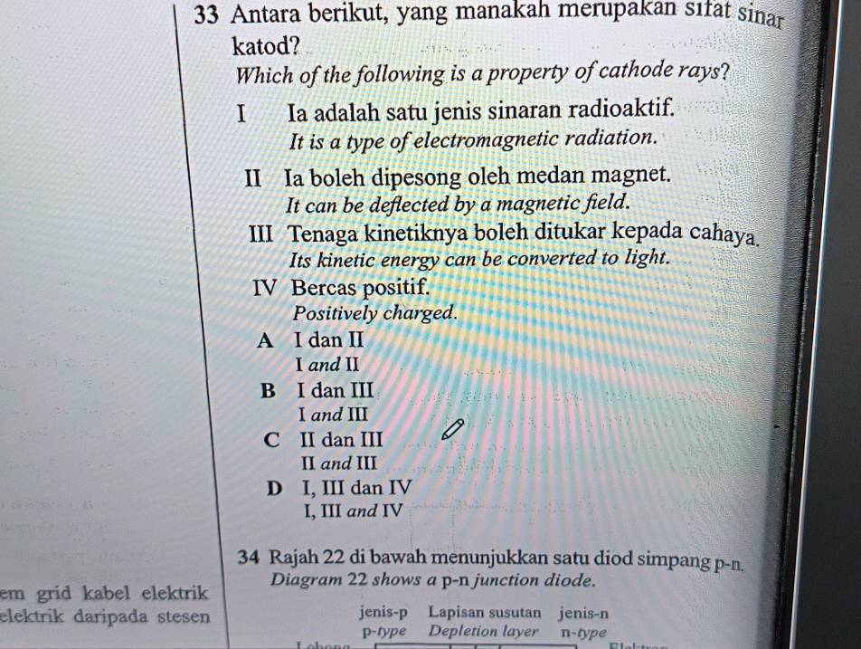 33 Antara berikut yang manakah merupakan | StudyX