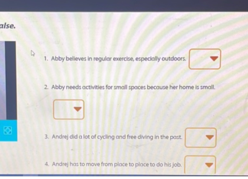 1 Abby believes in regular exercise | StudyX