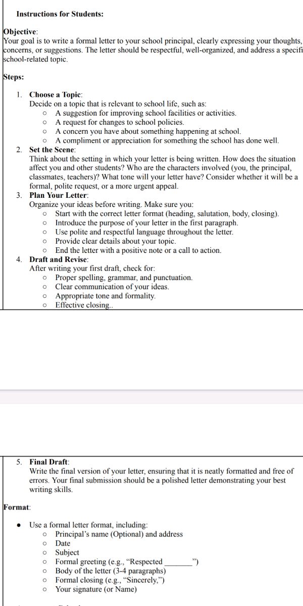 Instructions for StudentsObjectiveYour goal | StudyX