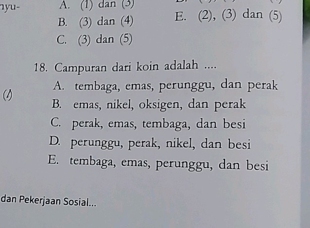 18 Campuran dari koin adalah A tembaga emas | StudyX