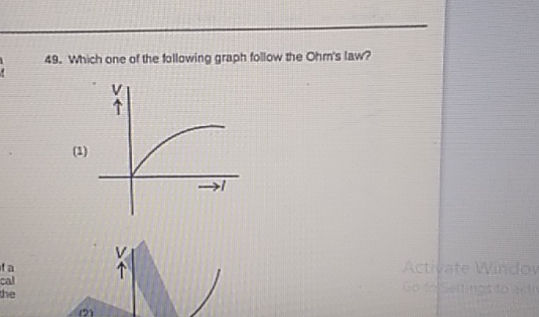 49 Which one of the following graph follow | StudyX