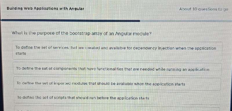 What is the purpose of the bootstrap array | StudyX